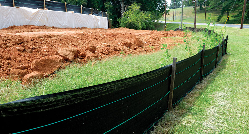 Layfield's Silt Fence Traps Silt & Sediment and Complies with Regulations